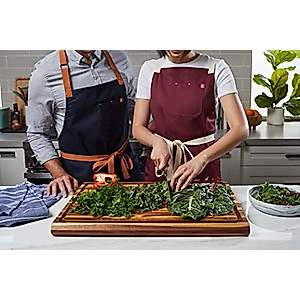 Sonder Los Angeles, XXL Thick Edge Grain Teak Wood Cutting Board for Kitchen with Juice Groove, 23x17x1.5 Charcuterie Wooden Board in Large (Gift Box Included)