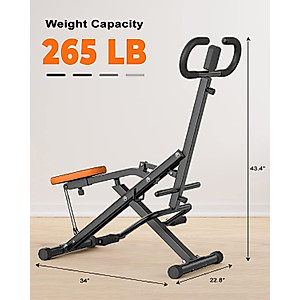 Dskeuzeew Squat Machine for Home with LCD Monitor Squat Exercise Equipment for Home Gym Fitness