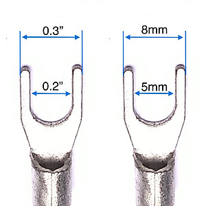 CNCESS CESS-002S Barrier Spade Fork to 1/4 Inch TS Speaker Cable Adapter (Small Spade)