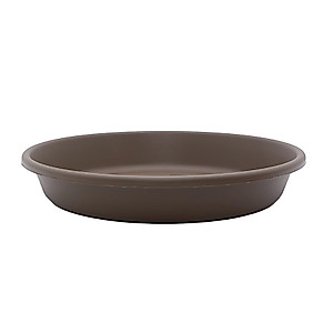 The HC Companies SLI08000E21C024LRTKC Classic Round Plastic Saucer, 8", Chocolate