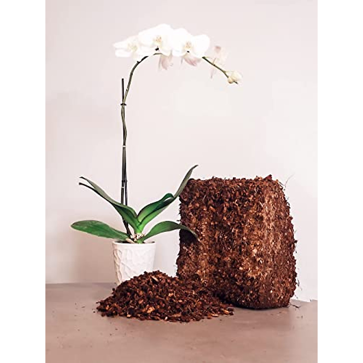 Envelor Coco Coir Chips Orchid Potting Mix 10 Lb Brick Mulch Potting Soil Indoor Plant Planting Chips Coconut Fiber Substrate Orchid Bark Growing Media Coir Husk Chips Compressed Coconut Coir