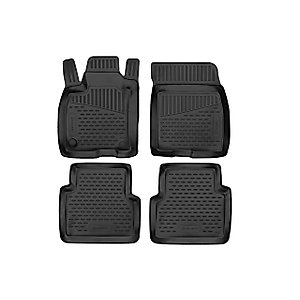Fits 2020-2025 Ford Escape Floor Mats Front & 2nd Row Seat Liner Set (Black)