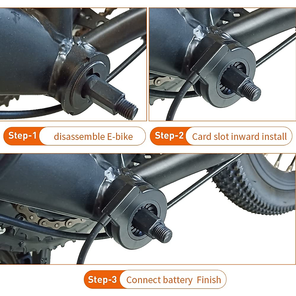 KT-V12L/R Electric Bike Magnets Pedal Assist Sensor Ebike Kit Easy Crank Installation PAS Sensor (V12L Waterproof Plug)