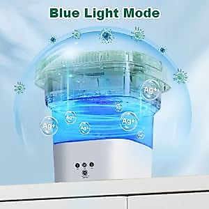 Portable Washing Machine,6.5L Folding Washing Machine,Mini Washer,Small Portable Washer Easy to Carry,Suitable for Apartments, Dormitories, Camping, RV, Travel Laundry,Hotels (Green-6.5L)