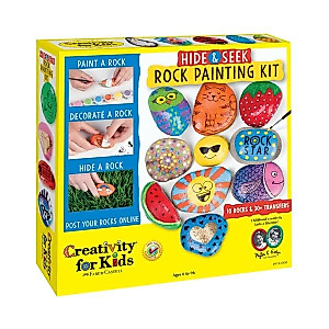 Creativity for Kids Hide & Seek Rock Painting Kit - Arts & Crafts For Kids - Includes Rocks & Waterproof Paint