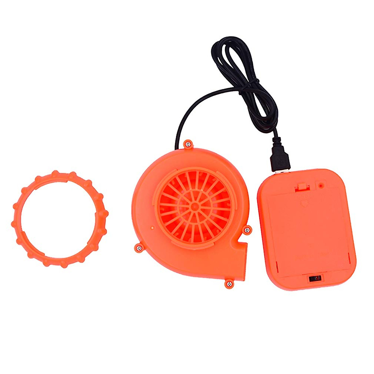 Arokibui USB Mini Upgrade Inflatable Costume Fan Replacement Blow up Blower Potable Fans for Dinosaur Inflatable Costume Doll Mascot Head or Other Inflatable Game Clothing Orange