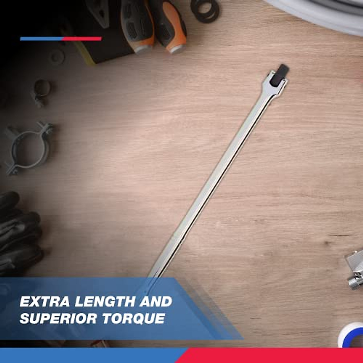 Neiko 00206A 1/2" Drive Breaker Bar, 24-Inch , Flex Head Chrome-Moly Cr-Mo, Lug Nut Wrench, Tire Bar, Cheater Bar