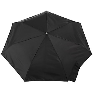 totes Automatic Open Close Water-Resistant Travel Folding Umbrella with Sun Protection, Black