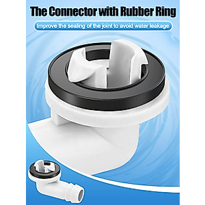 10ft Air Conditioner Drain Hose, 3/5 inch Portable AC Drain Hose Connector, Replacement for Universal Mini-Split Unit and Window Air Conditioner Unit Parts