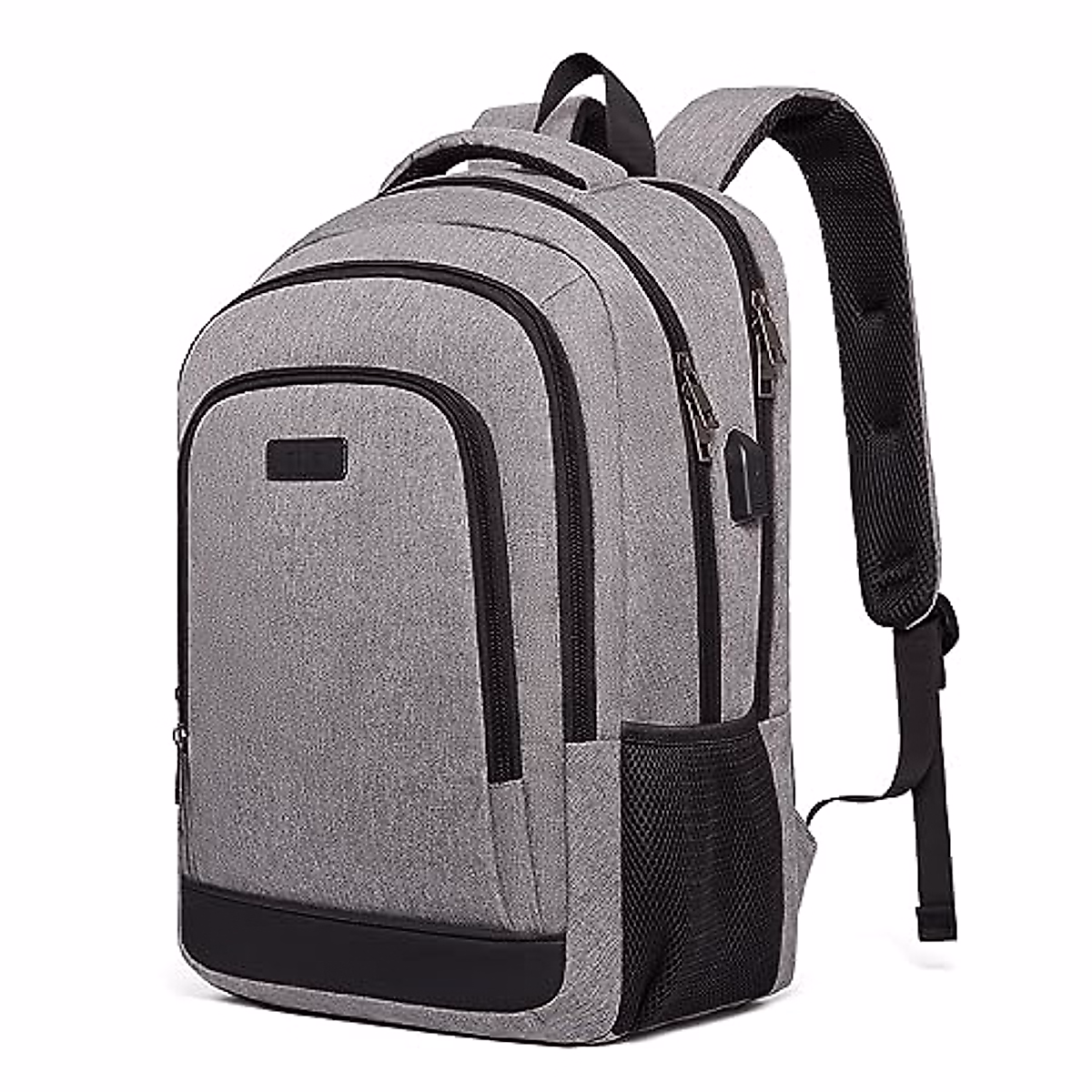 CLUCI Laptop Backpack for Men Women School Backpack College Bookbag for Men Water Resistant Travel Work Backpacks Fits 15.6" Laptop Business Computer Bag with USB Charging Port Grey