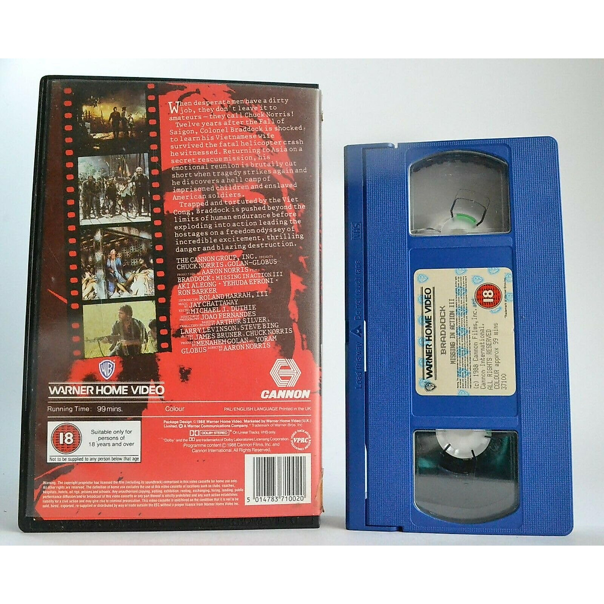 Braddock: Missing in Action 3 (1988) - Action/Adventure - Chuck Norris - Pal VHS