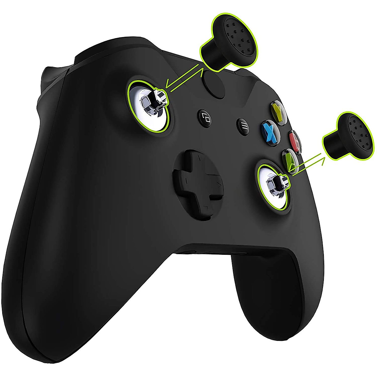 Replacement Thumbsticks for Xbox One/ PS4 Original Controllers, (8 Pcs)Black Analog Thumb Joysticks for Xbox One S ,T8 T6 Repair Screwdriver Kit for Xbox One Controller