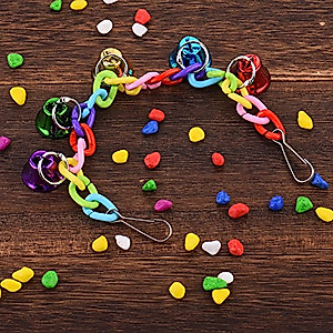 Hypeety Hamster Parrot Hanging Ladder Bridge Cage Swing Acrylic Chew Perch Metal Bell Birds Toy Accessories