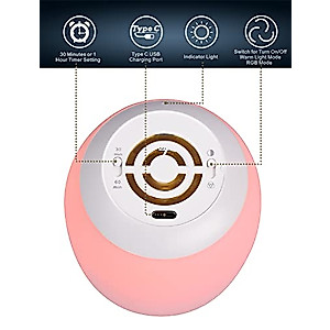 AMEXI Touch Lamp, Night Light Portable Table Sensor Control Bedside Lamps with Quick USB Charging Port, 3 Level Dimmable Warm White Light & 13 Color Changing RGB (Color-3)