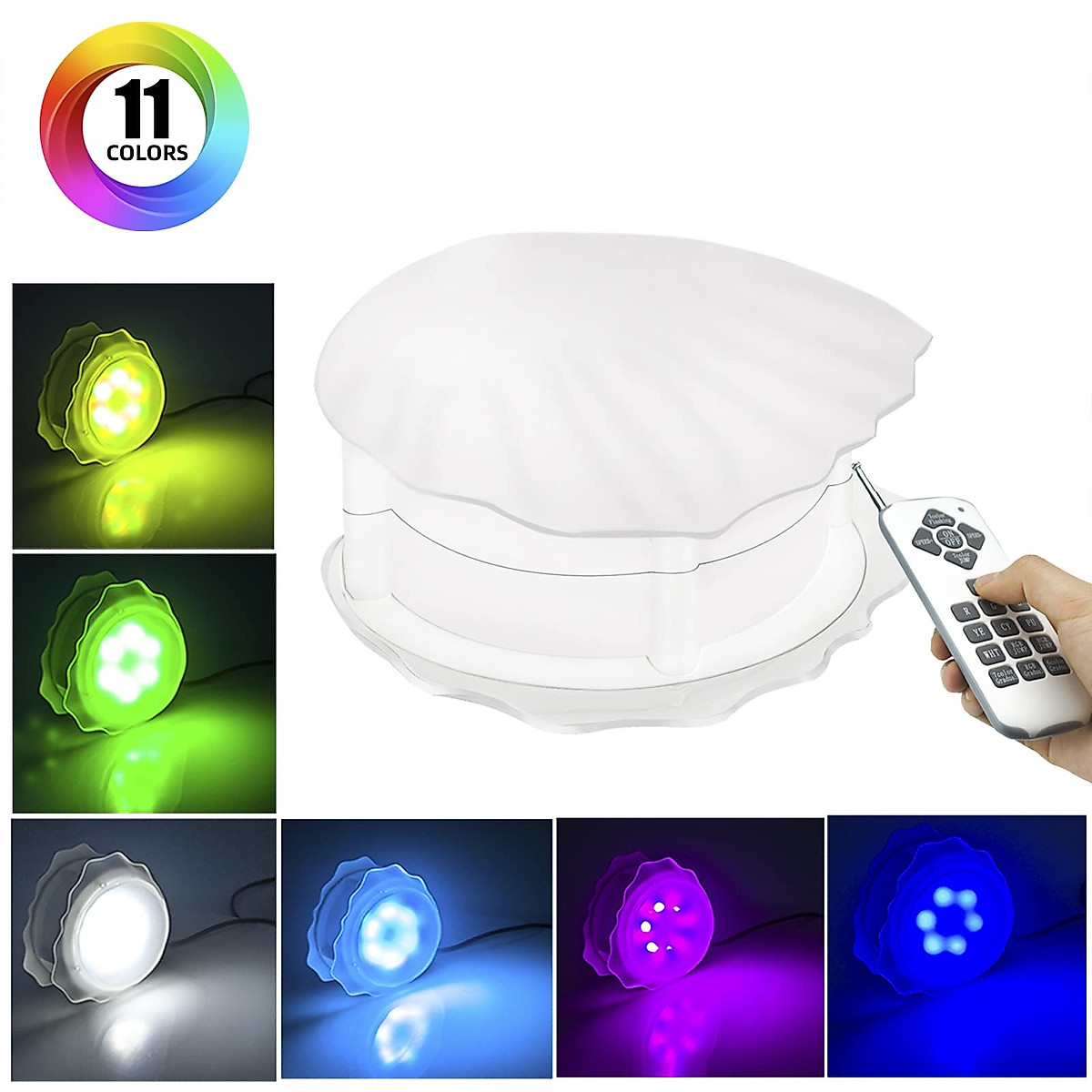 SEURON Magnetic Pool Wall Light, 1400 Lumens Color Changing Underwater Lighting with Remote Control, IP68 Waterproof, Magnetic Pool Light for Intex Above Ground Pools