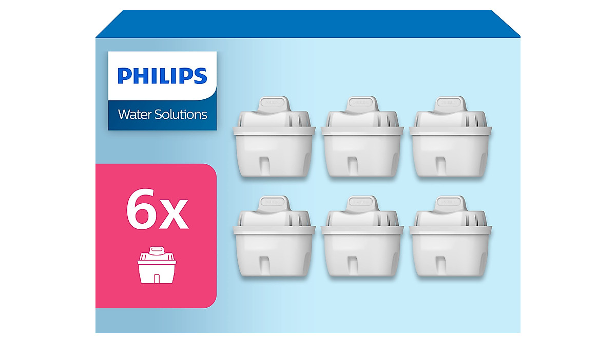 Philips Water Filter Cartridges - 6-Pack for Pure Water