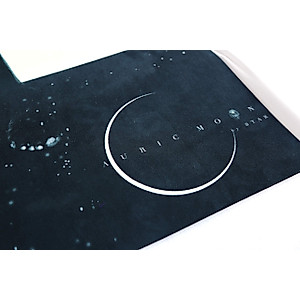 Auric Moon Goddess Luxury Suede Yoga Mat White, Black, Gold 5 ft. x 2 ft.