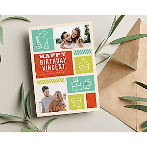 Color King Studio Personalized Birthday Card, Custom Happy Birthday Card, Photo Birthday Card, Greeting Card