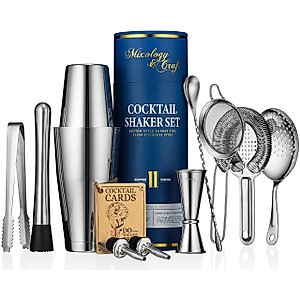 Boston Shaker Set and Crystal Mixing Glass