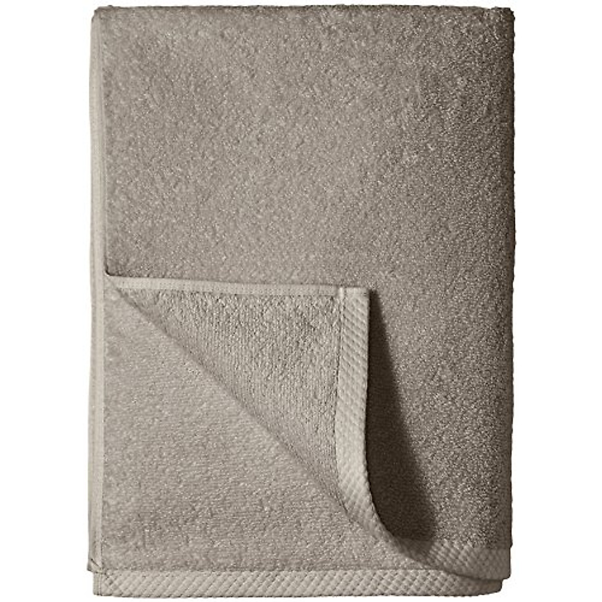 Amazon Basics Quick-Dry Bath Sheet 100% Cotton - 2-Pack, Platinum