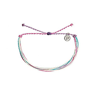 Pura Vida Rose Quartz Bracelet - Handcrafted with Iron-Coated Copper Charm - Wax-Coated, 100% Waterproof