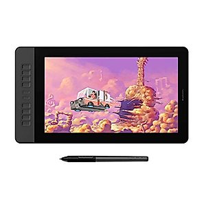 Drawing Tablet with Screen GAOMON PD1561 15.6 Inches Full HD IPS Drawing Monitor with 8192 Levels Tilt Support Battery-Free Pen and 10 Shortcut Keys Pen Tablet for Mac, Windows PC