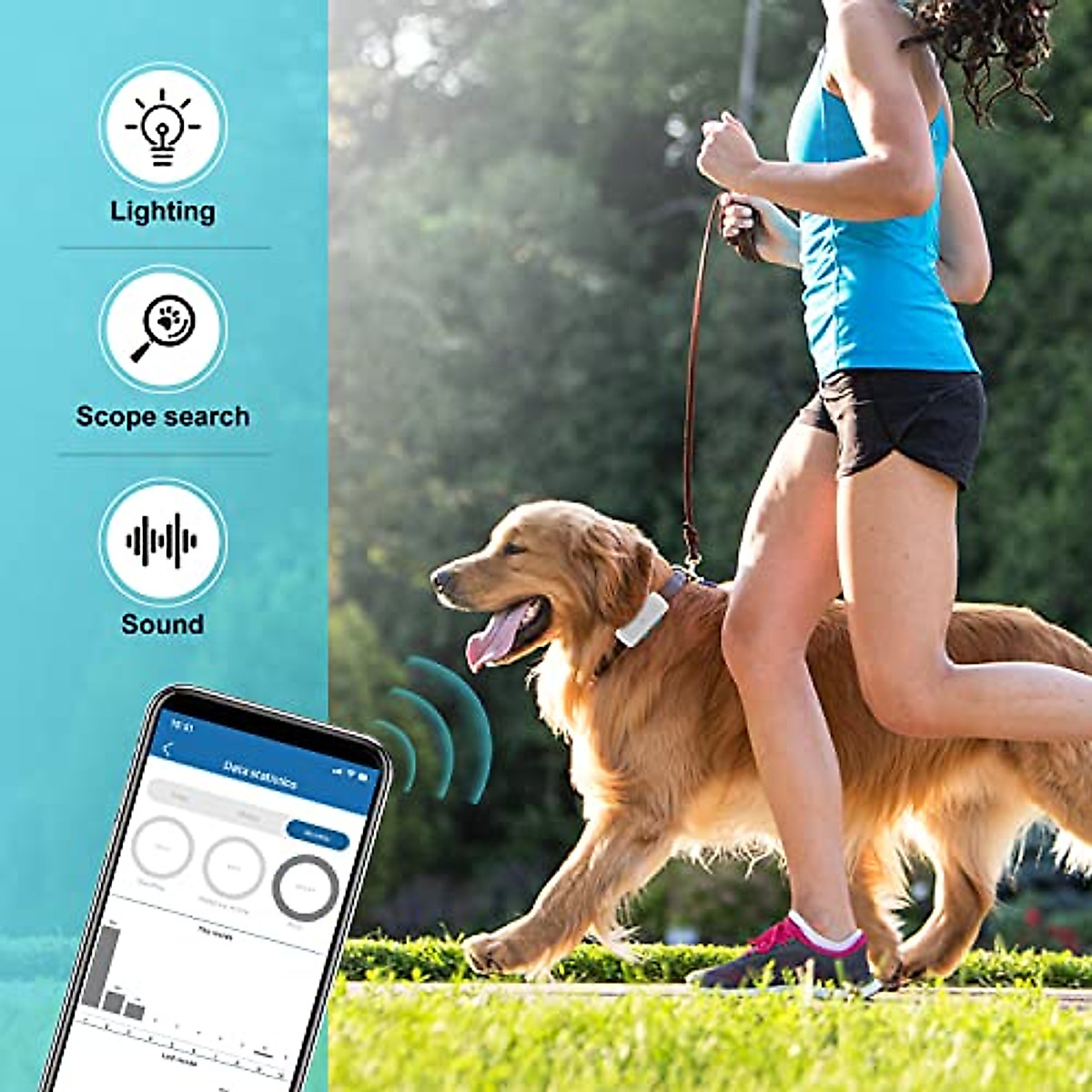 Dog GPS Tracker 4G LTE Dog Tracker 700mA Standby 7 Days GPS Tracker for Dogs Mini GPS Tracker for Dog Collar Dog Stuff 10 Hours Work Dogs Accessories (TK4G-911pro)