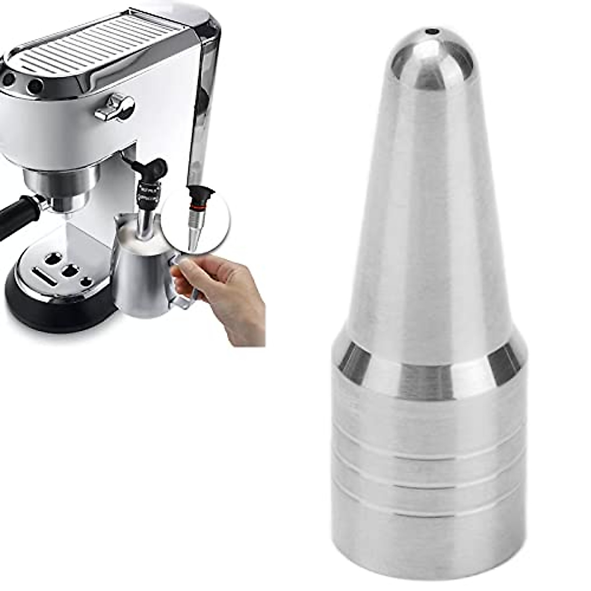 Lower Tube, Coffee Machine Replacement Accessory Stainless Steel Steam Nozzle with Rubber Rings for Delonghi EC680 EC685 ECP3420 Coffee MachineCoffee Machines