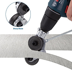 OCGIG Metal Cutting Adapter For Drill, Electric Drill Shears Attachment Cutter Nibbler, Metal Sheet Cutter Tool Adapter Is Fit For Cutting Steel, Copper, Aluminum, Iron