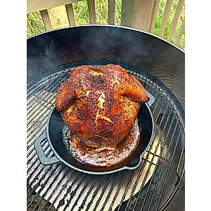 Thanksgiving Cast Iron Chicken Roaster Beer Can Chicken Roasting Pan, Beer Can Chicken Holder Chicken Stand for Most Grills and Oven, Turkey Roasting Pan for Thanksgiving Christmas Roast Chicken