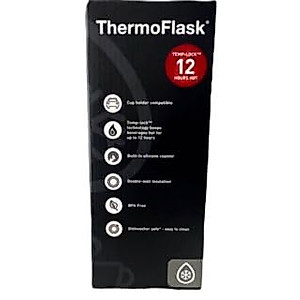ThermoFlask Travel 17oz Vacuum Insulated FlipLock Mugs - 2pack- Grey and Onyx