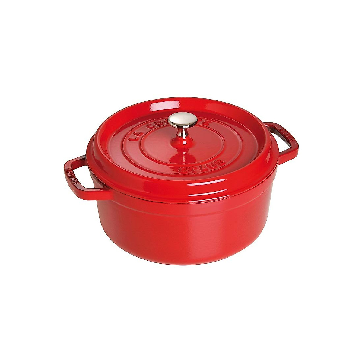 Staub 4 Qt. Round Cocotte-cherry Red