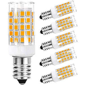 SSXBF E14 LED Light Bulbs, E14 European Base Bulb, 4W Equivalent 40W Incandescent Bulb, Warm White 3000K, 350LM,5-Pack