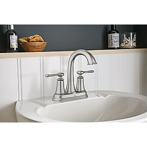 Moen 84092SRN Ellicott 4" Lavatory Faucet, Spot Resist Brushed Nickel