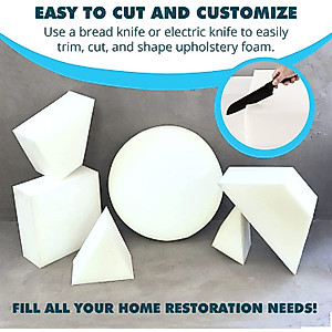 Foamma 1" x 24" x 72" High Density Upholstery Foam, Replacement Couch Cushion Foam, High Density Foam Cushion, Couch Foam, Couch Filler Stuffing, Chair Foam, Upholstery Foam for Couch Cushions