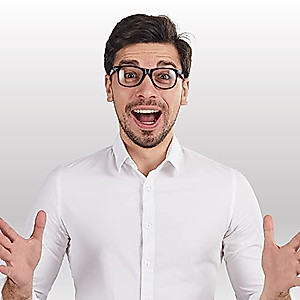 Spooktacular Creations Nerd Costume Glasses, Black Fake Glasses with Clear Lenses Nerd Glasses Costume Props Halloween Glasses Cosplay Glasses for Men Women Adult Halloween Accessories Outfit