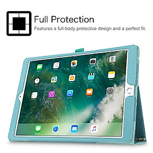 Fintie Folio Case for iPad Pro 12.9 (2nd Gen) 2017 / iPad Pro 12.9 (1st Gen) 2015 - [Corner Protection] Premium PU Leather Smart Stand Protective Cover with Auto Sleep/Wake (Blossom)