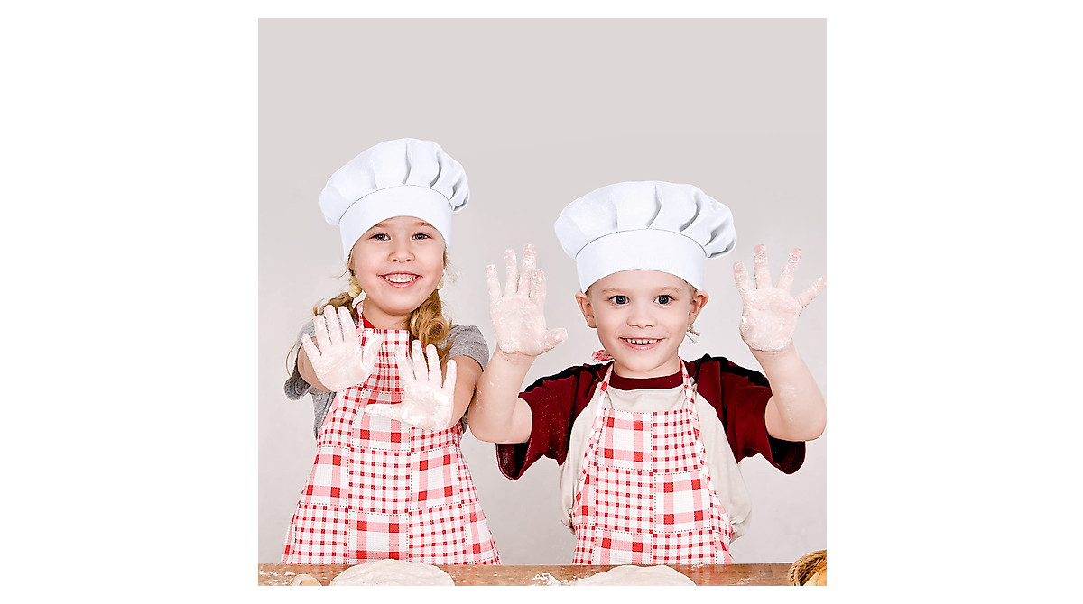 Kids Adjustable Chef Hats - 4PCS for Ages 2-5