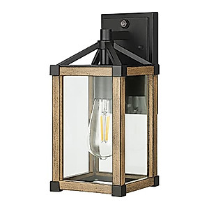 DEWENWILS Dusk to Dawn Outdoor Wall Light Exterior Light Fixture Wall Mount, Brown Finish Outdoor Wall Lantern, Weatherproof Porch Light Wall Sconce Lamp for Garage Doorway Backyard