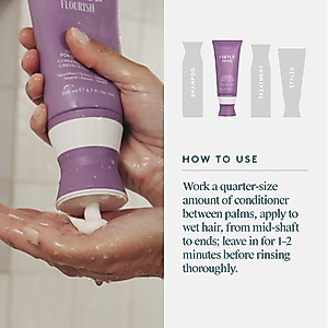 Virtue Flourish Conditioner for Thinning Hair | Nourishes, Thickens, Detangles Thinning Hair