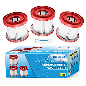 SpaceTent 3 Pack 49-90-1900 Hepa Filters for Milwaukee M18 Wet Dry Vacs (0880-20, 0970-20) and M12 Wet Dry Vacs (0960-20, 0960-21)