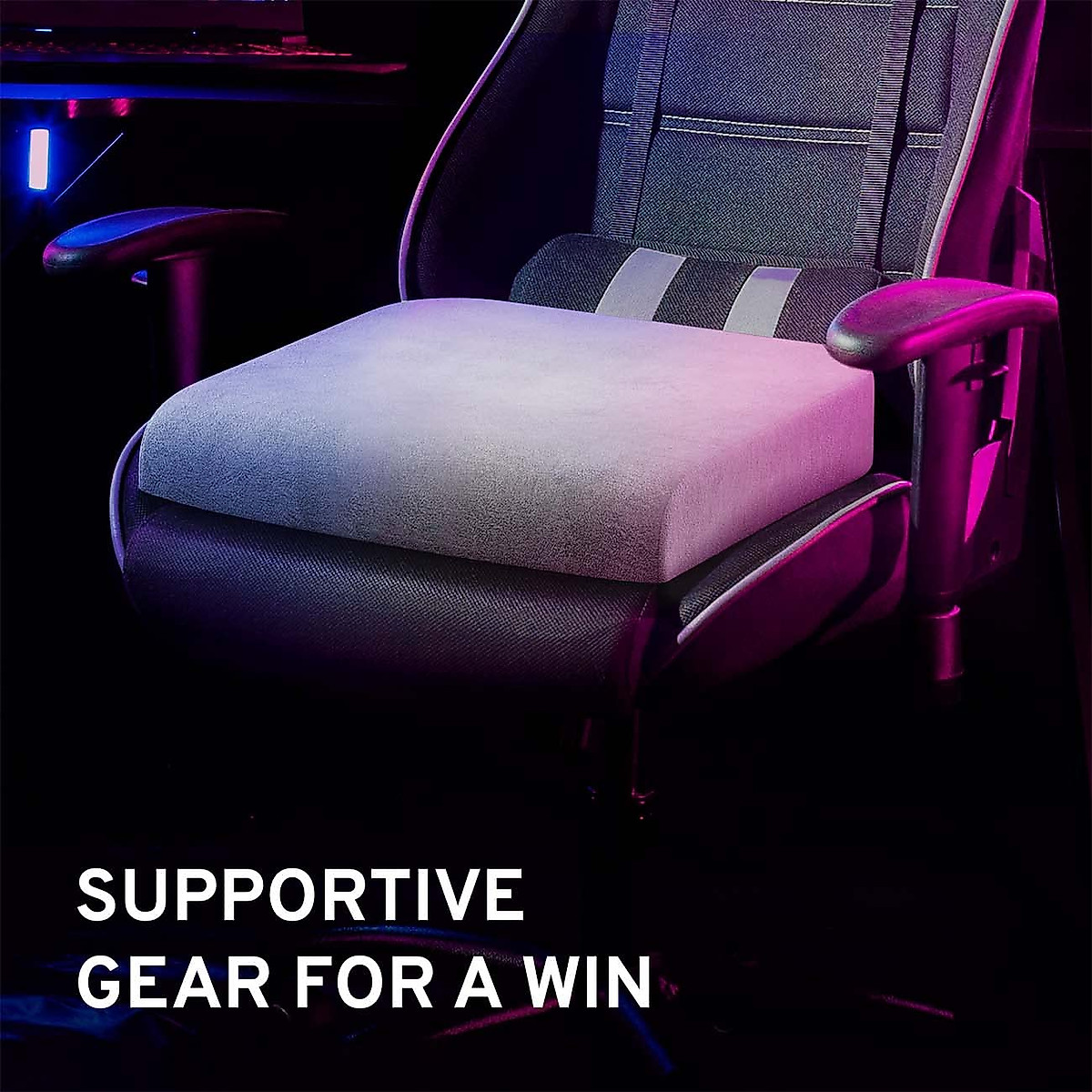 COMFYSURE Seat Cushion Extra Large - Firm Memory Foam Chair Pad for Recliner, Office Chair, Driving Car, Floor Seating, Patio Furniture, Wheelchair, Bariatric Overweight Users 19”x17”x3”