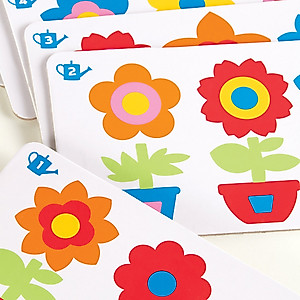 Guidecraft Flower Pot Sort and Match - Sorting & Stacking Toy for Children - Kids Early Learning and Development Toy