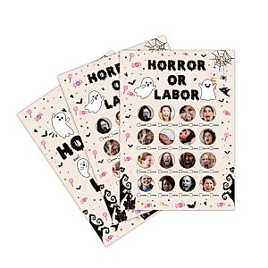 stizak Halloween Labor or Horror Baby Shower Game, Halloween Baby Shower Decorations, Pack 30 Game Cards and 1 Answer Key, Halloween Party Games Favors Decorations Supplies(wsjhl02)