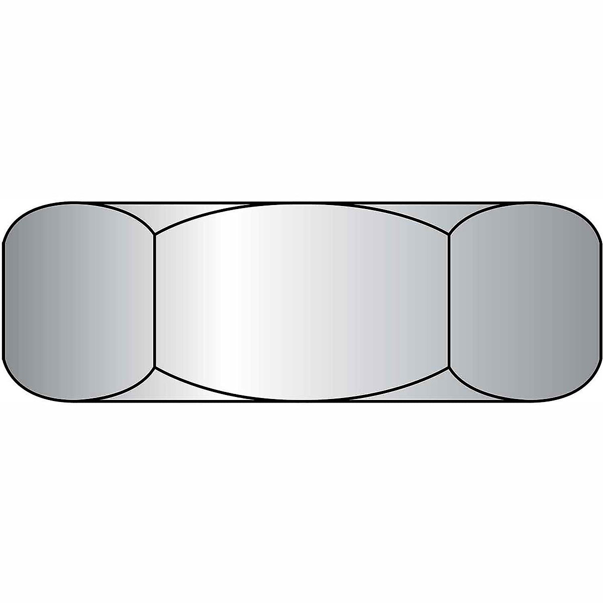 Nylon Insert Lock Nut, 10-32, Low Carbon Steel, Zinc, UNF, 100 Pack