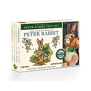 The Peter Rabbit Deluxe Plush Gift Set: The Classic Edition Board Book + Plush Stuffed Animal Toy Rabbit Gift Set (A Classic Tale of Adventure and Virtue with Plush Peter Rabbit Toy)