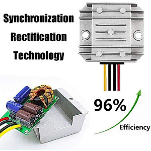 LEDMO 48V Step Down to DC 12V 20A 240W DC/DC Converter Regulator Reducer for Golf Cart Scooters Bicycles Club Car