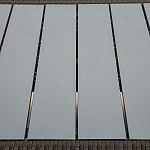 GAOPAN 7 Piece Garden Outdoor Modular Wicker Furniture Set, Sectional Rattan Sofa Patio Lounge & Deep Seating Conversation Furnishings with Cushions,Accent Pillows & Coffee Table, White+Black