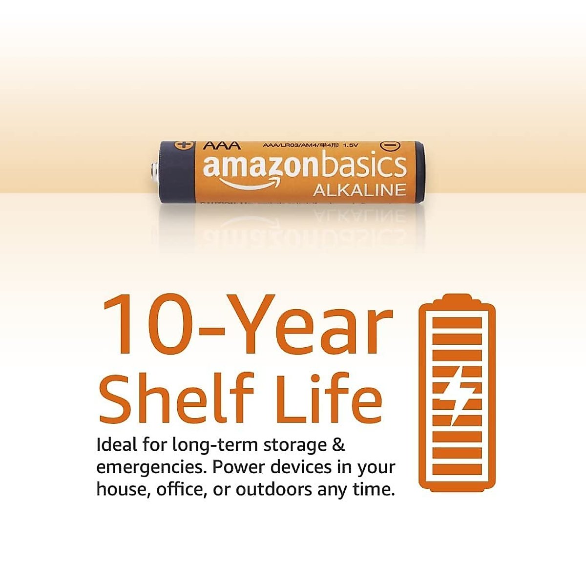 Amazon Basics 36 Count (Pack of 1) AAA High-Performance Alkaline Batteries, 10-Year Shelf Life, Easy to Open Value Pack