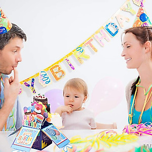 Witgift 3D Pop Up Birthday Card, Happy Birthday Greeting Cards with Envelope & Blank Card, Birthday Gifts for Kids, Women, Men, Wife, Husband, Mom, Dad, Sister, Friend